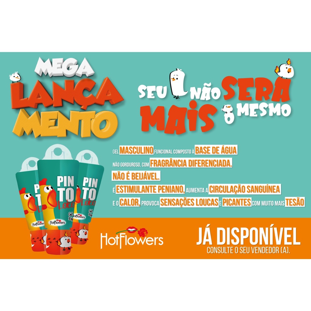 Pinto Loko Gel Estimulante Masculino Que Esquenta 15g – Hot Flowers ...